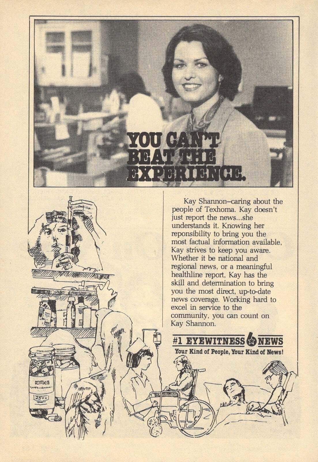 1983 KOTV TEXHOMA,OKLAHOMA TV NEWS AD ~ LYNN WALKER REPORTER | eBay