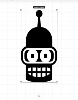 Bender Vinyl Sticker Futurama Car Bumper Laptop Vinyl Sticker Decal 1x2 ...