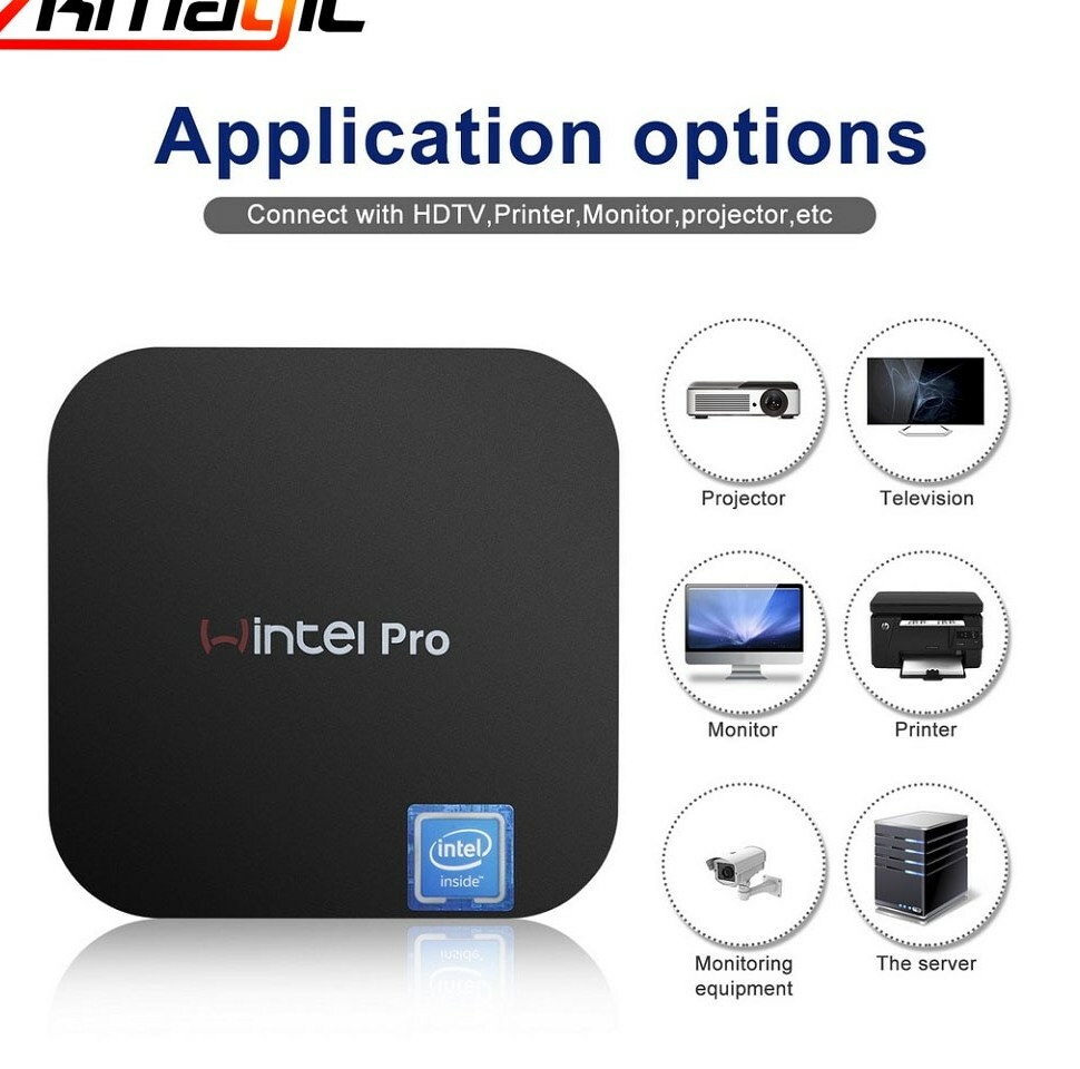 wintel w8 pro mini pc intel z8350 4g ram 64g rom quad core 2.4ghz dual ...