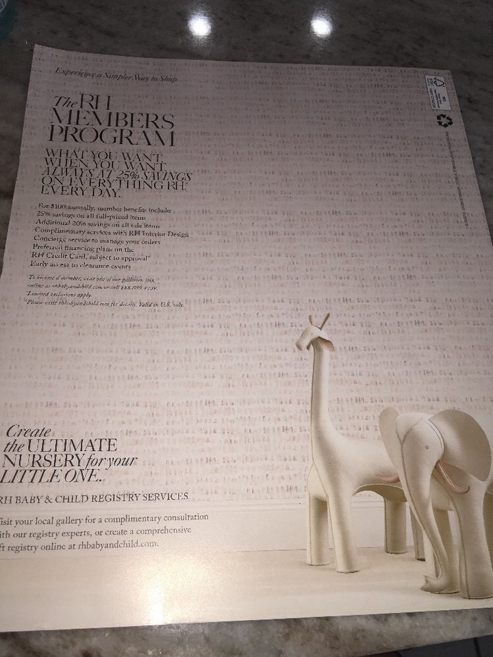 RH Magazine Baby Child Nursery Bedroom Playroom Restoration Hardware | eBay