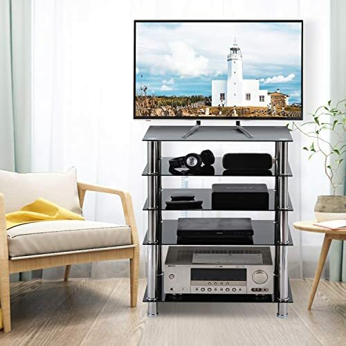 HiFi Racks and Stands Audio Rack Cabinet AV Shelf TV Table Stand 5 ...