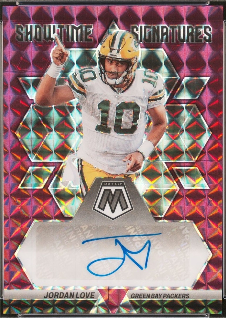 2023 Panini Mosaic - Showtime Signatures Jordan Love #SS-JL Purple ...
