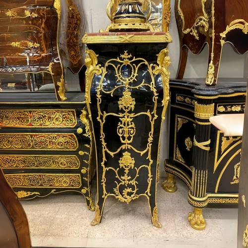 French Rococo Style Pedestal – Black Column with Bronze Details | eBay