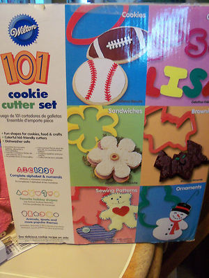 WILTON 101 Cookie Cutter Set Jello Sandwich Brownies Animal ABCs 123s ...
