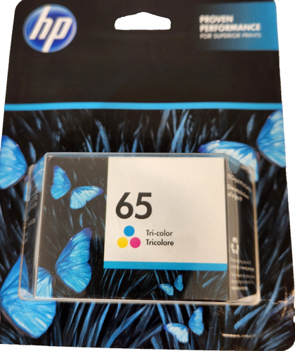 HP 65 Tri Color Printer Ink Cartridge For Deskjet Envy AMP N9K01AN Date ...