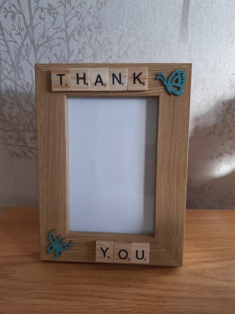 Thank You Wood Frame Reason To Smile Personalized Wooden Photo Frame: