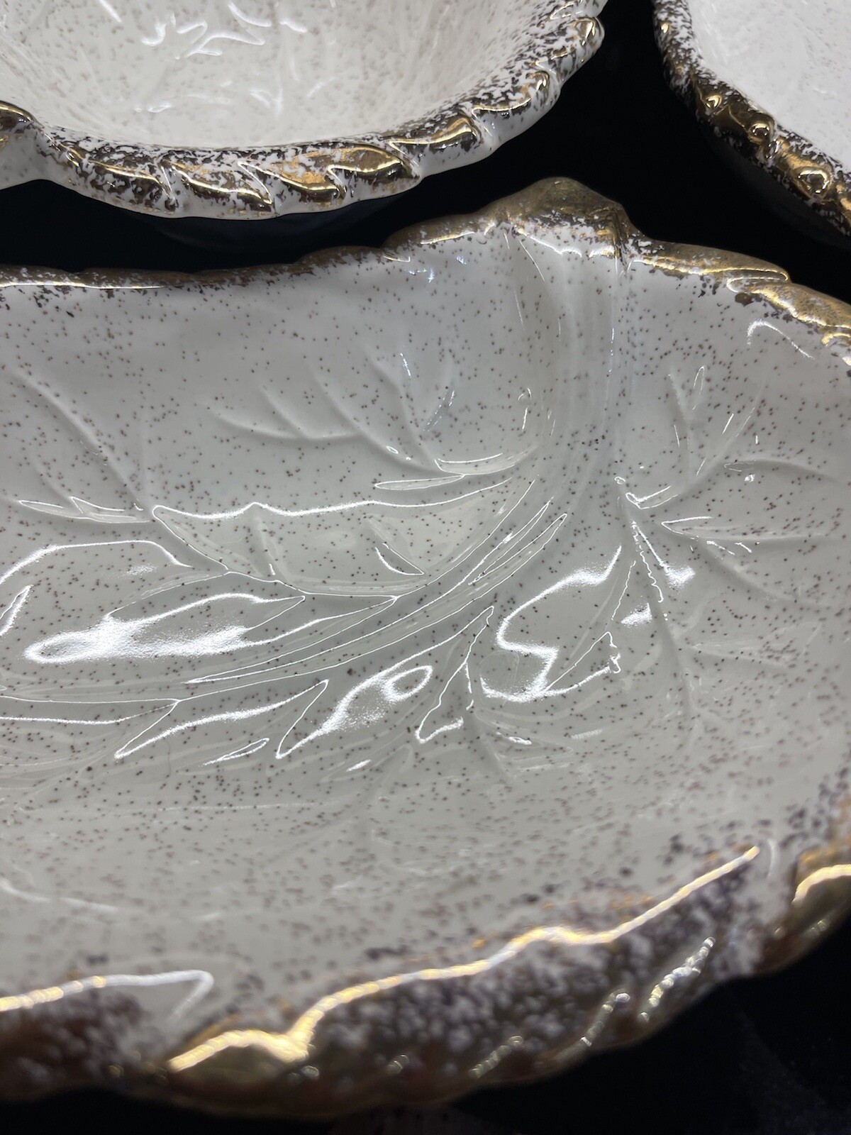 VTG 5 Piece Ivory Gold Trim Pottery CALIFORNIA ORIGINALS~ USA #594 ...