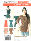 Simplicity 2147 LEARN TO SEW Mini Dress OR Tunic & Belt 6-18 UNCUT ...