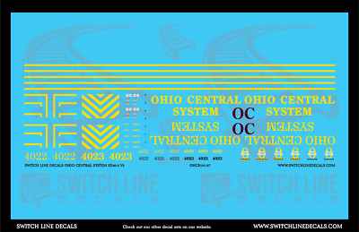 N Scale Ohio Central System SD40-2 Locomotives Decal Set V1 | eBay