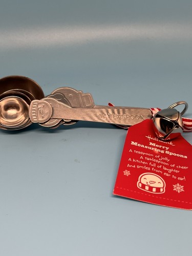 NEW Hallmark metal Merry Snowman Measuring Spoons Christmas set of 4 ...