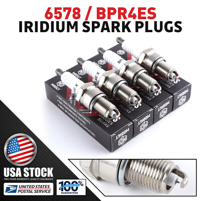4 Pcs Fit NGK OEM 6578 BPR4ES Iridium Spark Plugs For Kawasaki Zero ...