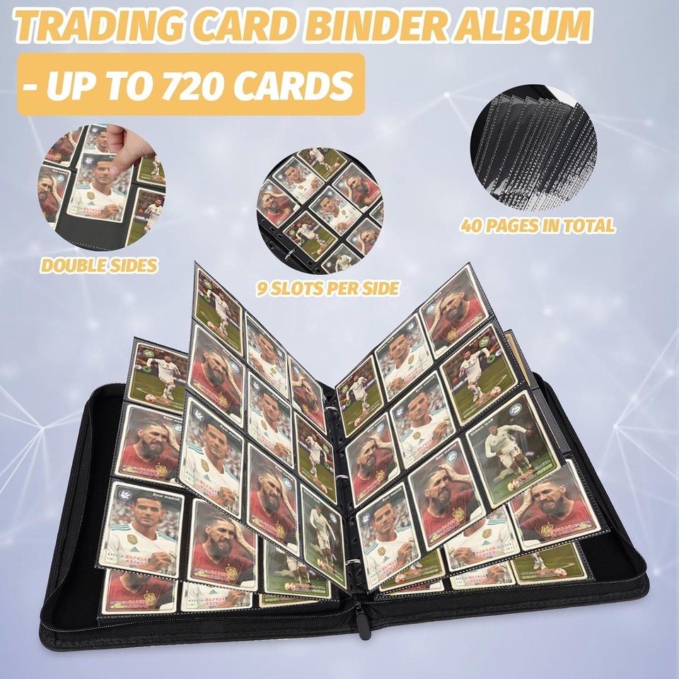 Ultimate 9 Pocket Trading Card Holder - PU Leather, Ideal for Young ...