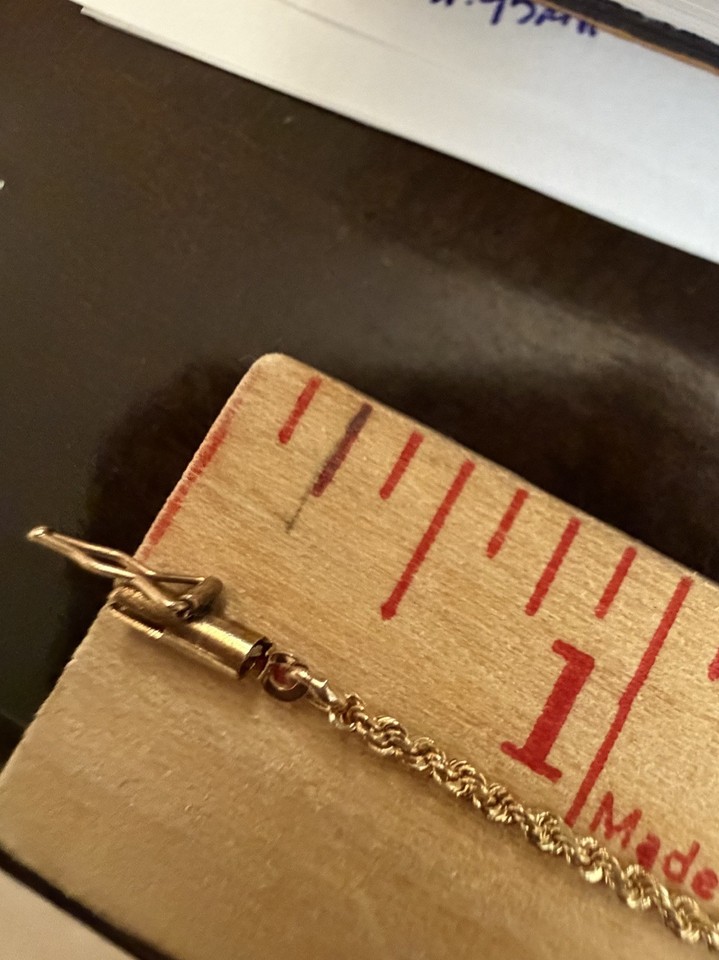 14k Yellow Gold 20" 1.75mm or so Rope Chain Necklace 4.54 Grams | eBay