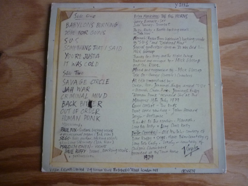 THE RUTS - THE CRACK - VIRGIN LABEL 1979 - EX CONDITION | eBay UK