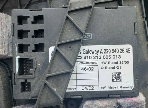2003-06 W220 W215 CGW ZGW S500 CL500 S430 CL55 GATEWAY CONTROL MODULE ...