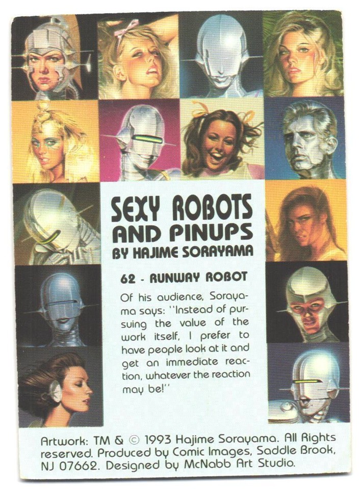 1993 Comic Images Sexy Robots and Pinups by Hajime Sorayama Runway Robot #62 | eBay