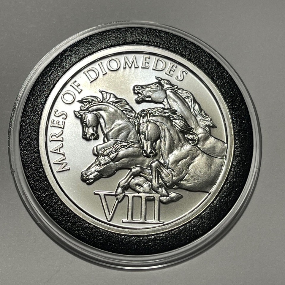 Mares Of Diomedes Hercules VIII Rare Coin 1 Troy Oz .999 Fine Silver ...