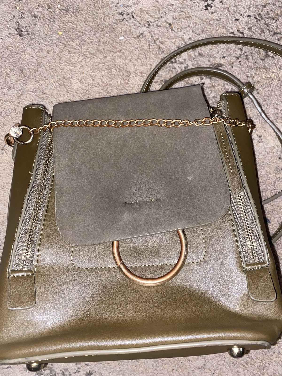 Lulus Mini Backpack With Magnetic Clasp, Brown With G… - Gem