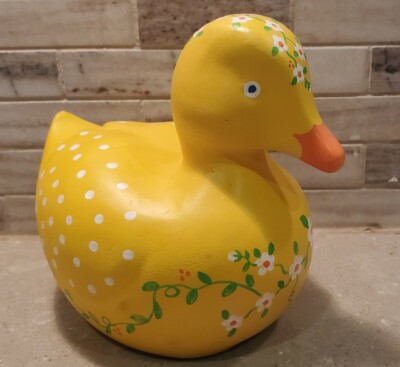 Beautiful Hand Painted "Rubber Duck" Paperweight/Statue | eBay