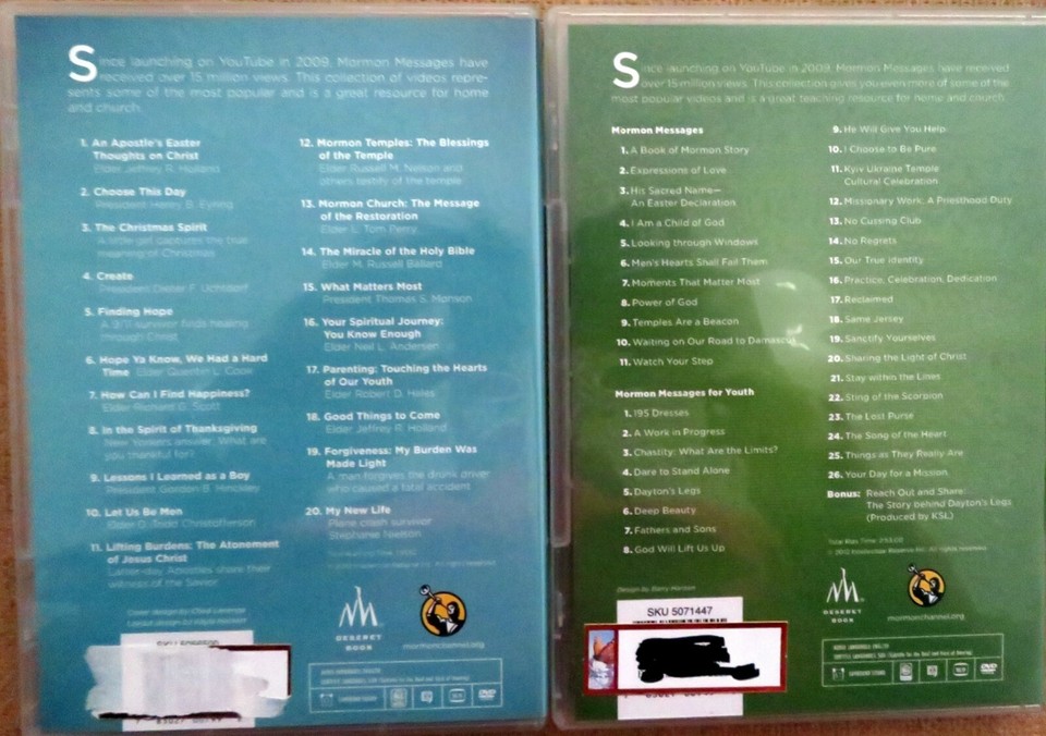 MORMON MESSAGES / MORMON MESSAGES 2 - DVD - Hope and Inspiration - LDS ...