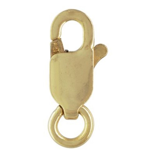 10K Yellow Gold Italian Lobster Claw Clasp w/ Ring (3.3x8.4mm) | eBay