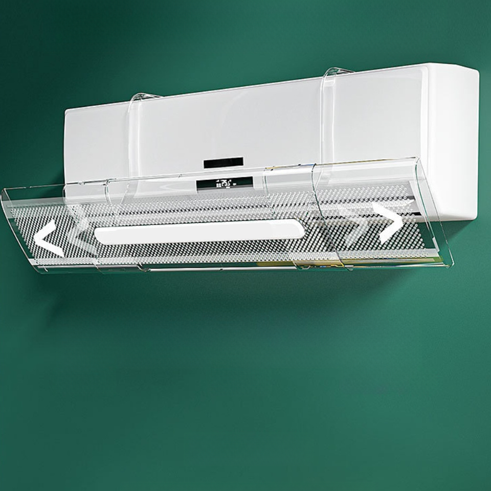 Adjustable Wall AC Deflector for Airflow Redirection PET Clear Material ...