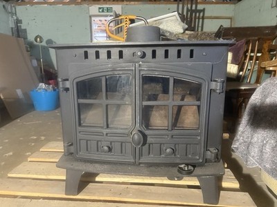 Cast Iron Multi-Fuel Wood Burner with Integrated Back Boiler stove ...