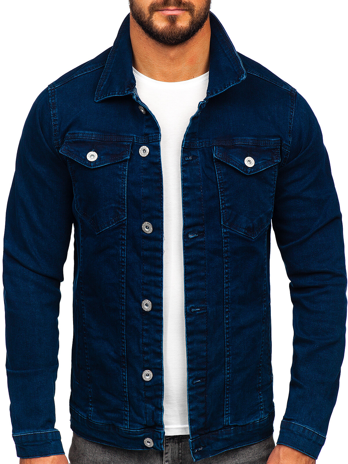 Jeansjacke Übergangsjacke Sweatjacke Jacke Casual Motiv Herren BOLF ...