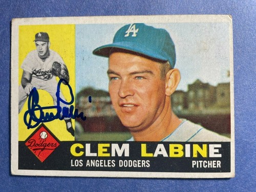 SIGNED CLEM LABINE 1960 TOPPS BASEBALL CARD AUTOGRAPHED - DODGERS | eBay