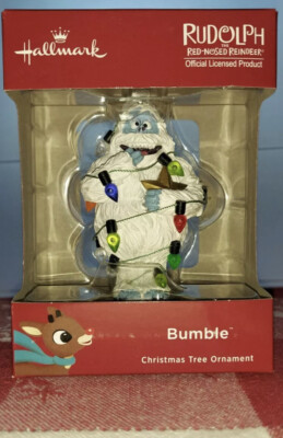 Hallmark Rudolph Abominable Snowman Bumble w/ Christmas Tree Lights ...