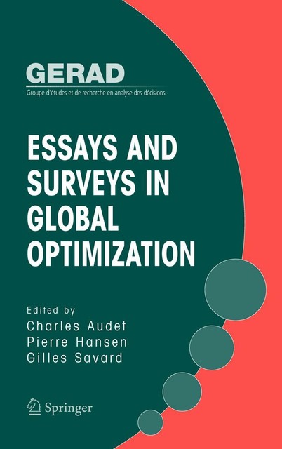 Essays and Surveys in Global Optimization von Gilles Savard Charles ...