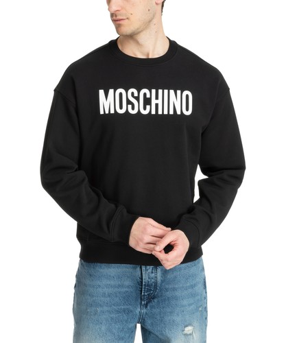 Moschino sweat homme 251ZZA170402281555 col rond Black Nero pulli jacke ...