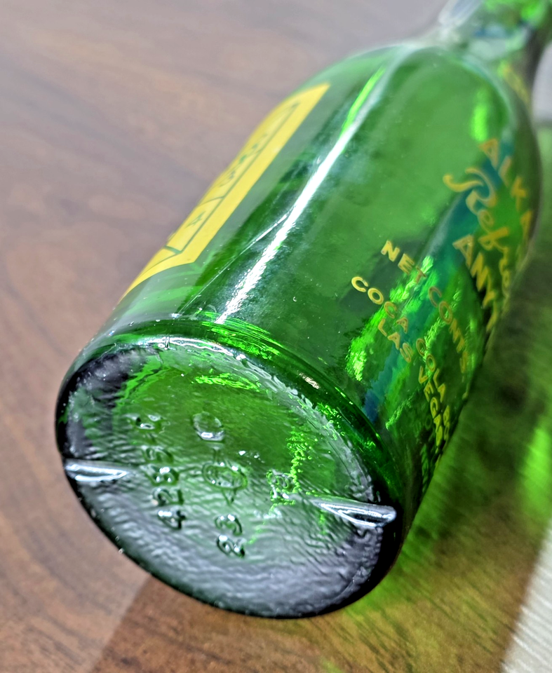 Alka-Time 7 Fl Oz Green Bottle ACL Label 1940's Las Vegas Coca Cola ...