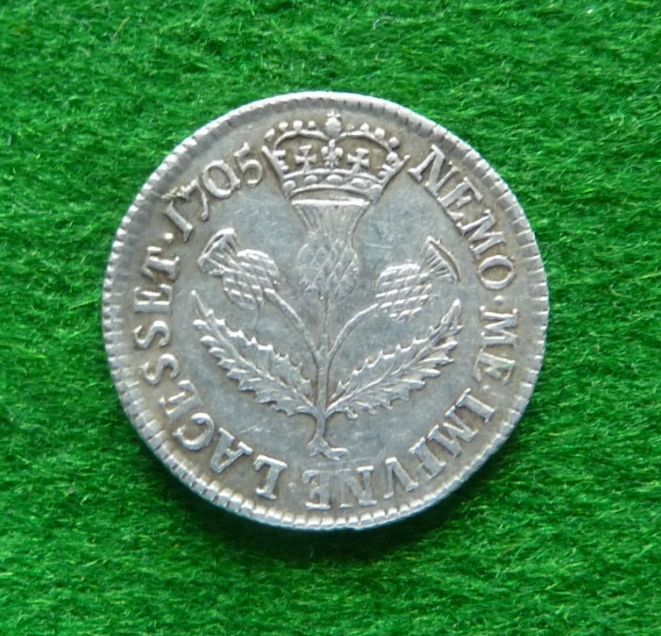 1705 QUEEN ANNE SILVER SCOTTISH 5 SHILLINGS - VF+ | eBay UK
