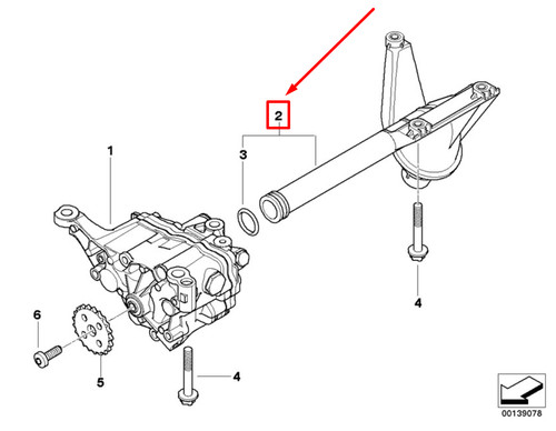 NEW BMW X5 E70 OIL PICKUP TUBE 7530085 11417530085 ORIGINAL 11-41-7-530 ...