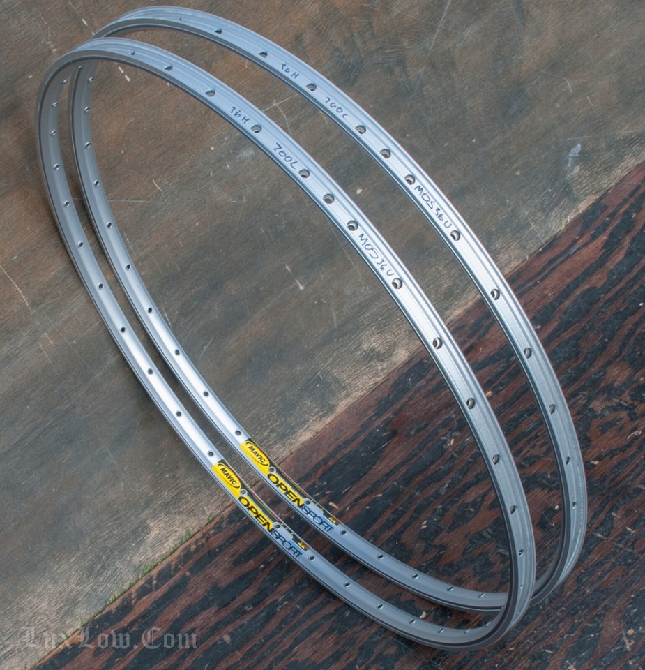 NOS Vintage 700c Mavic Open Sport Road Bike RIMS 36h Clincher Wheel ...