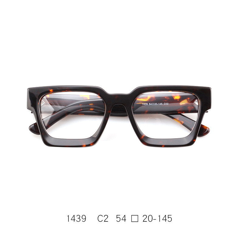 Oversize Thick Acetate Spectacles Frame Full Rim Square Eyeglasses ...