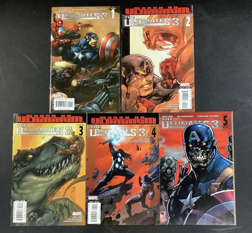 ULTIMATES 3 #1 - 5 COMIC BOOK LOT FULL SERIES JEPH LOEB JOE MADUREIRA ...