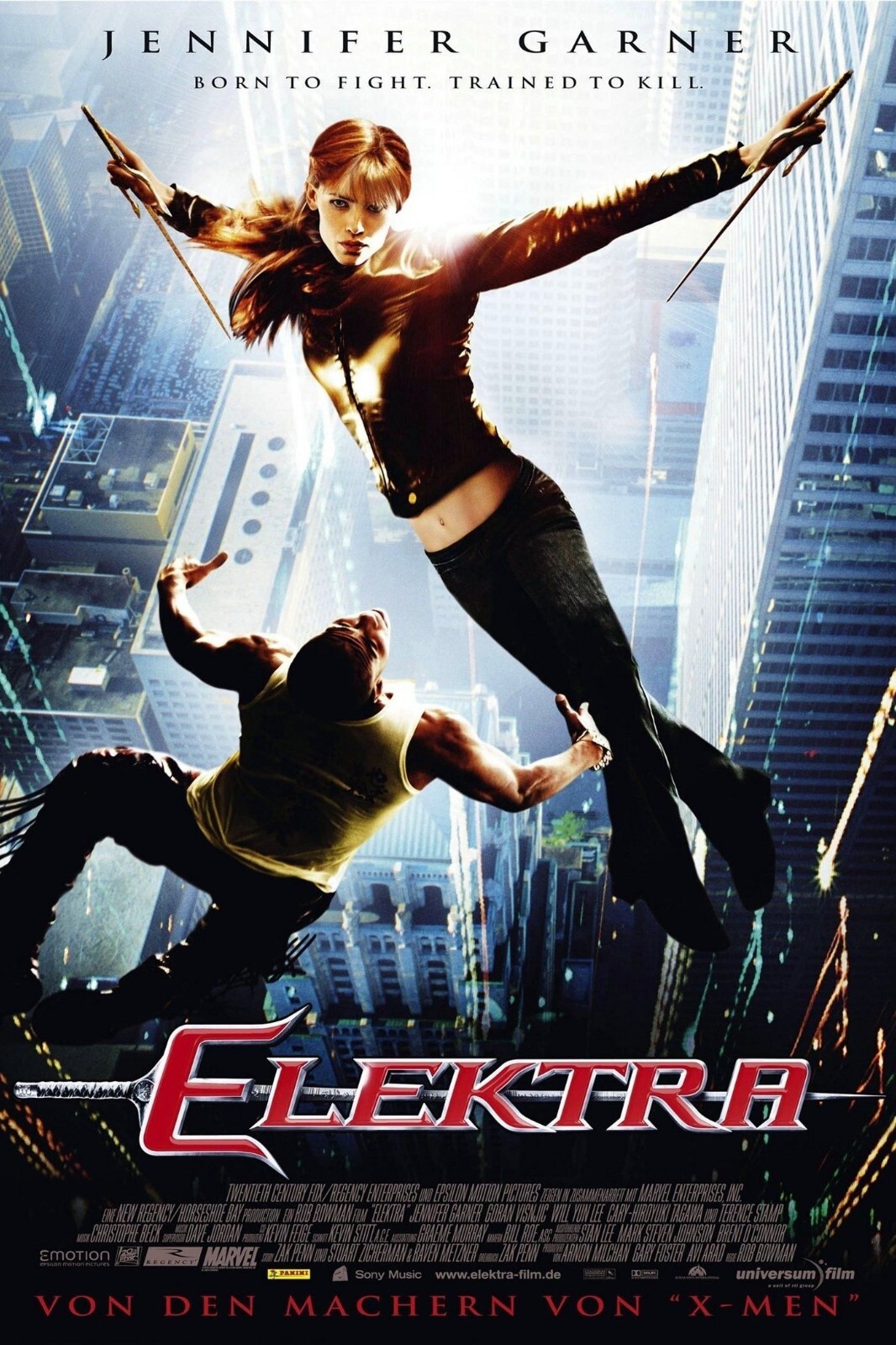 2005 Elektra Movie Poster 11X17 Jennifer Garner Marvel 💃🏻🍿 | eBay