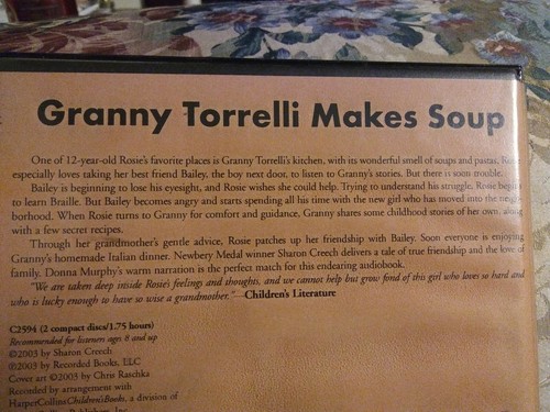 Granny Torrelli Makes Soup by Sharon Creech: Audio book on 2 CD's Ex ...