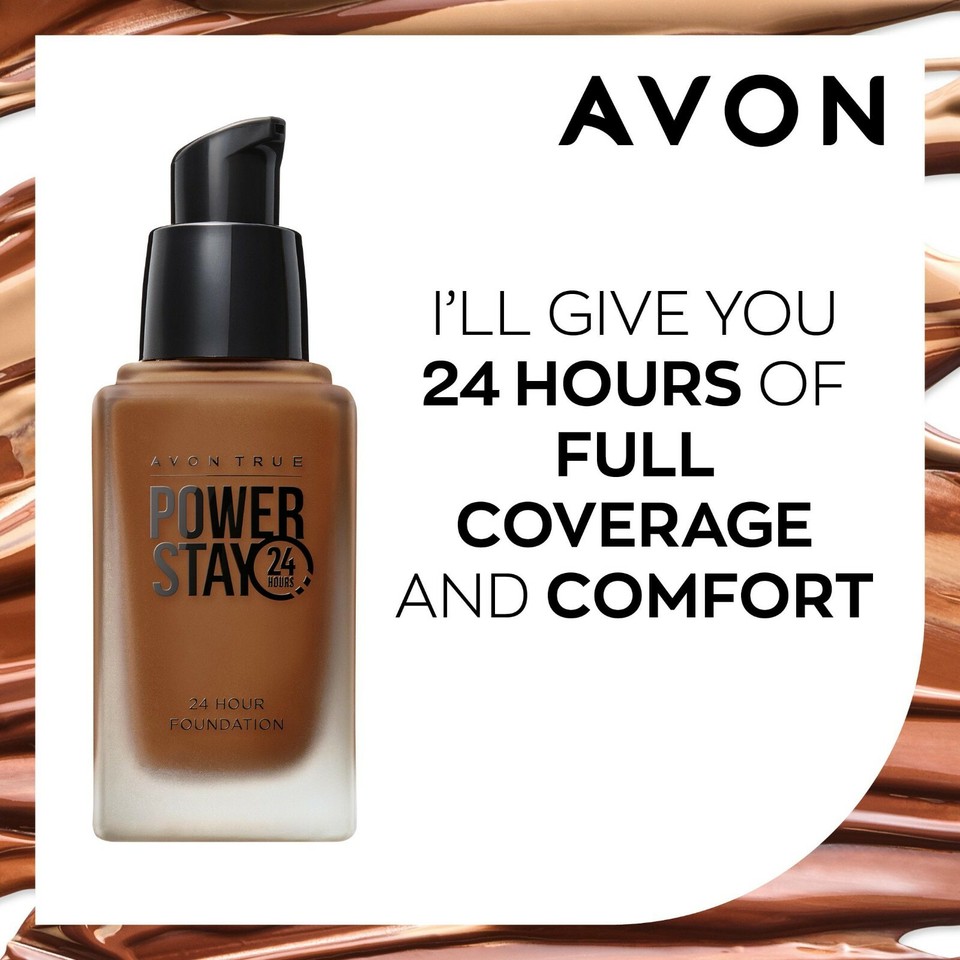 Avon True Power Stay 24 Hour Longwear Foundation - 30ml - SPF10 - NEW ...
