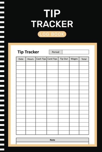 Tip Tracker Log Book: A Record Book for tracking Daily Customer Tips (105 Pages | eBay