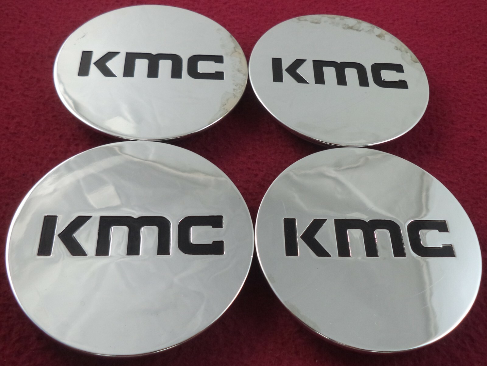 KMC Wheels Chrome Custom Wheel Center Caps Set of 4 # 6231K79 / LG1605 ...