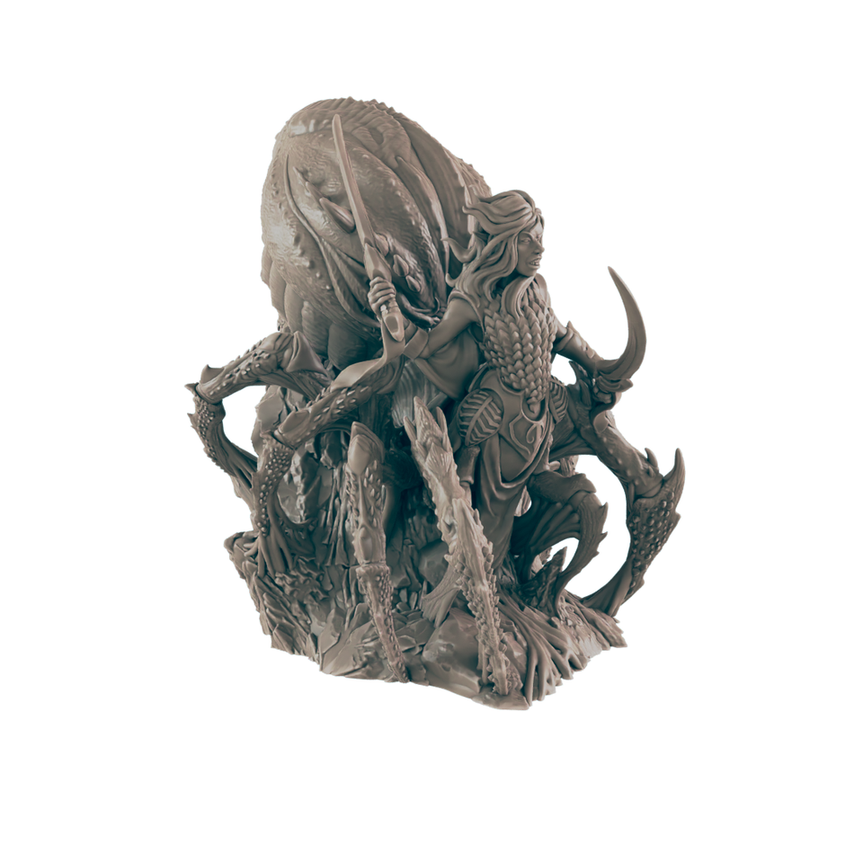 "Drow Dark Elf Drider" Beasts & Baddies 2 EC3D resin miniatures D&D ...