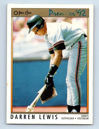 1992 O-Pee-Chee Premier Darren Lewis San Francisco Giants #151 | eBay