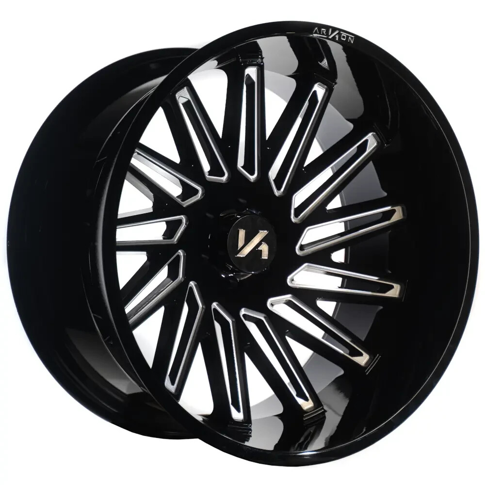 26x14 Black/Milled Wheels/Rims Arkon Off-Road Armstrong 6x5.5 -81mm 35 ...