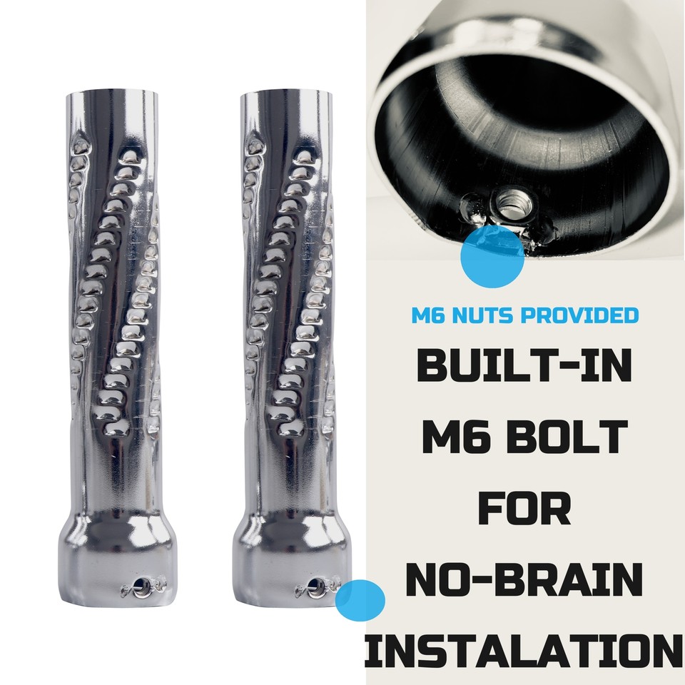 Quiet Drag Pipe Baffles for 2" Fishtail Exhaust Pipes, or Drag Pipes ...