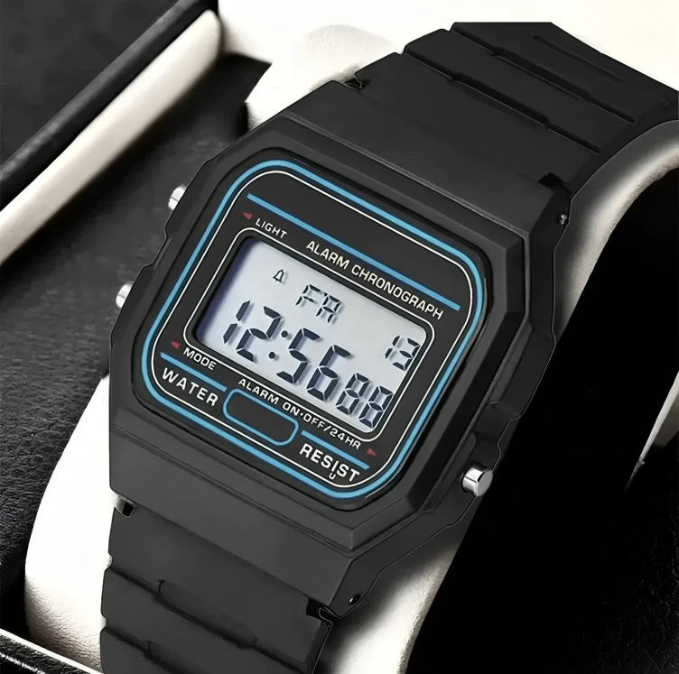 New Class Digital Watch F91 Water Splush F91 Look with Resin Strap in ...