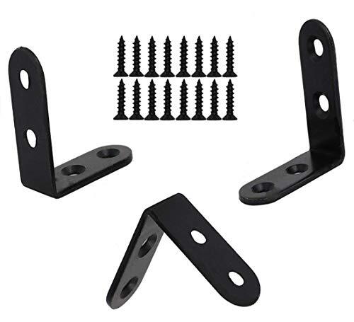 10PCS Black Metal Corner Angle Brackets 90 Degree Joint 50mmX18mmX50mm ...