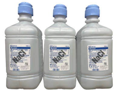 Saline Irrigation Water Baxter Nacl 0.9% 1 Litre 1000ml Bottle Pack of ...